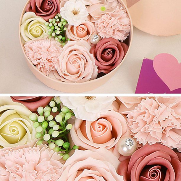 Eternal Rose in Box Preserved Real Rose Flowers With Box Set, Blue ...